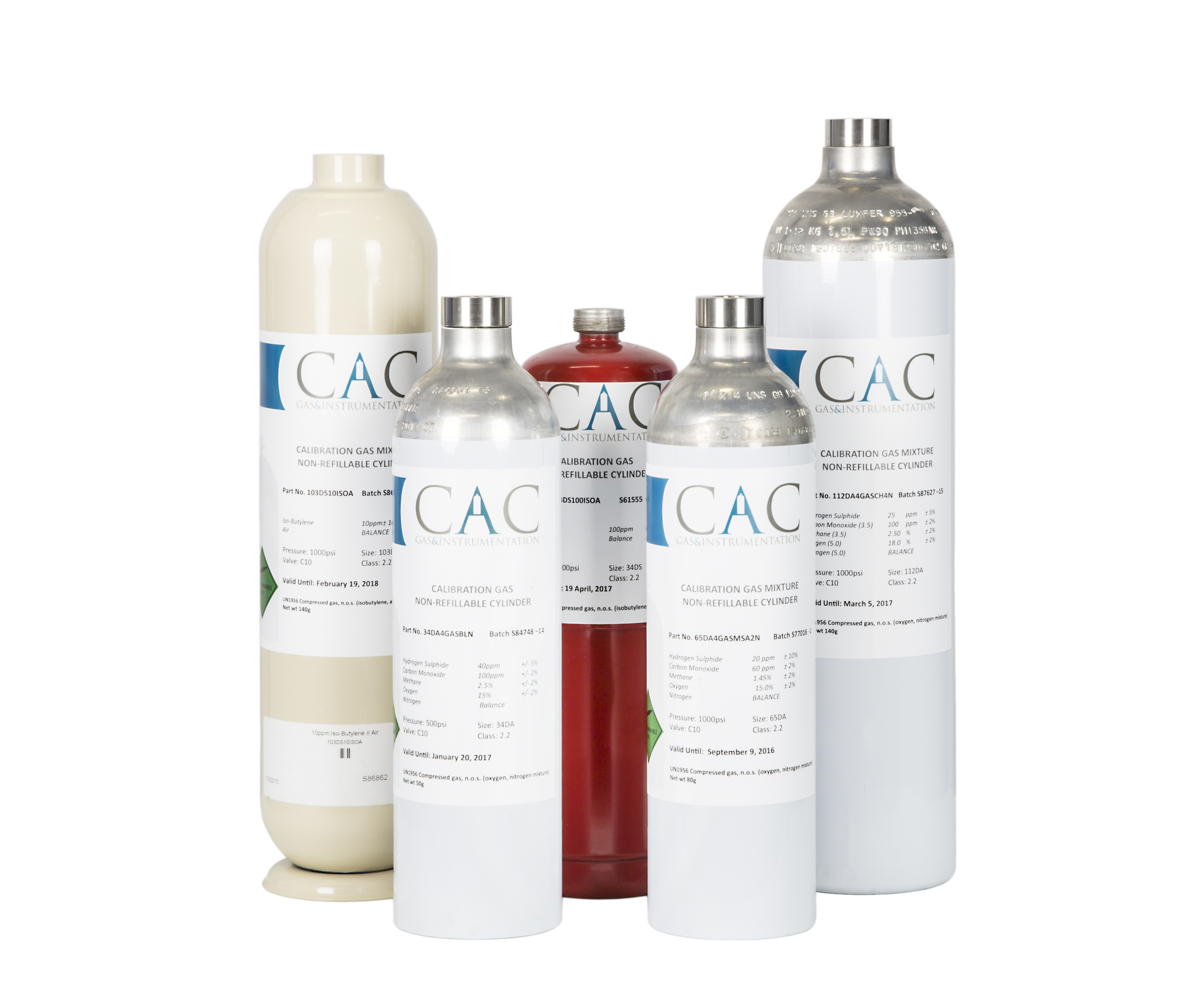 ISO 17025 Gases in Non-Refillable Cylinders